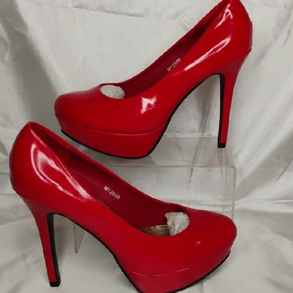 Shoes | Elegant Candy Apple Red Platform Heels | Poshmark